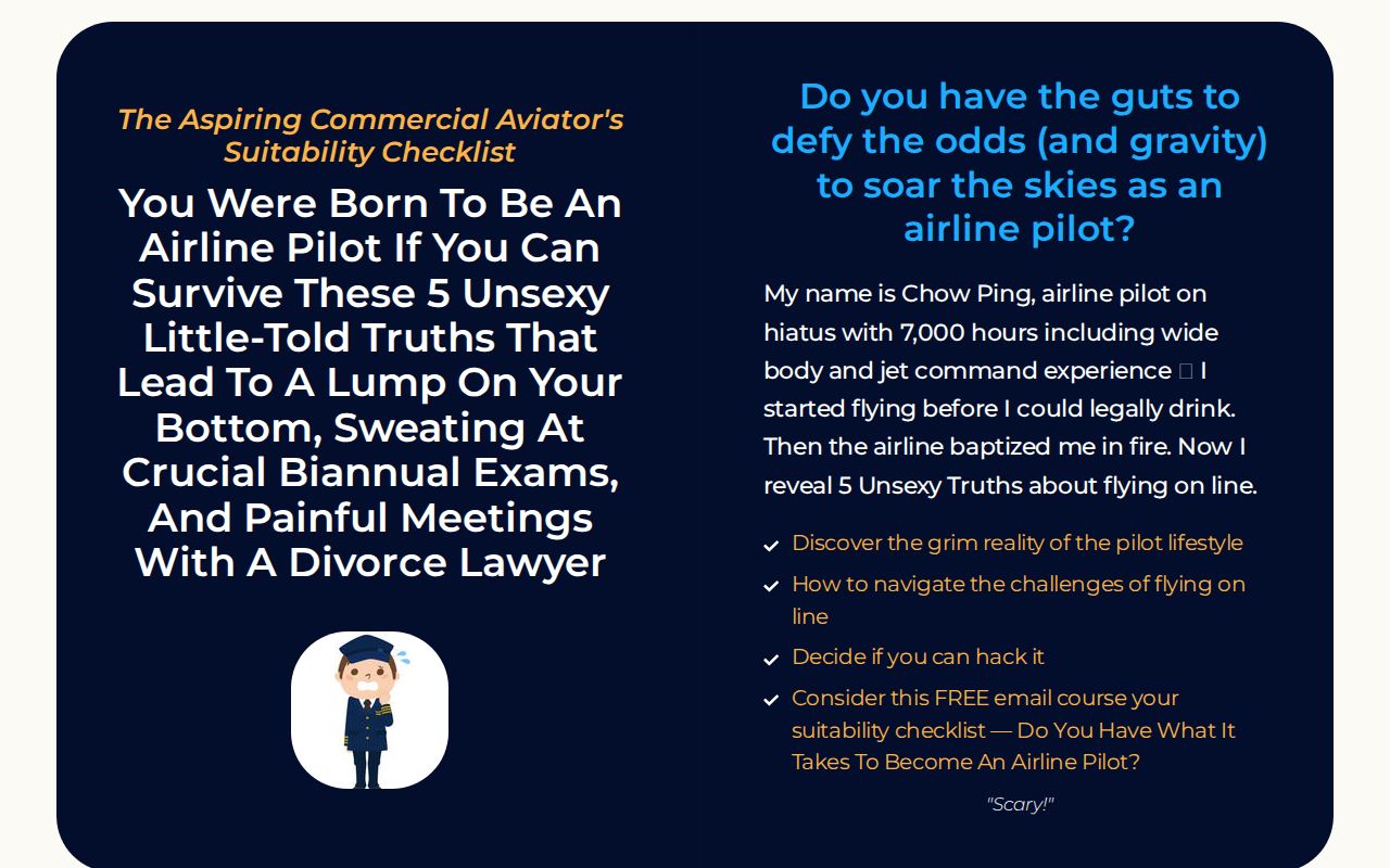 The Aspiring Commercial Aviator's Suitability Test